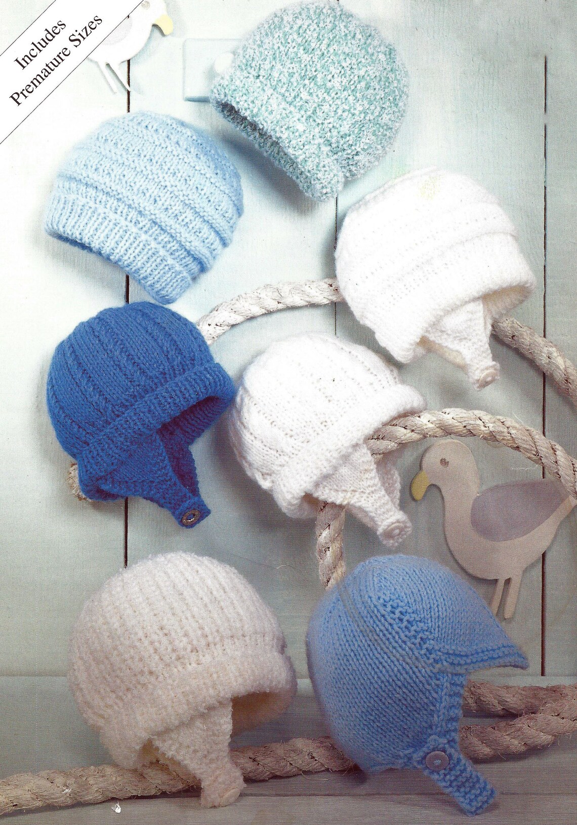 PDF Instant Digital Download Helmet & Hats Knitting Pattern Premature ...