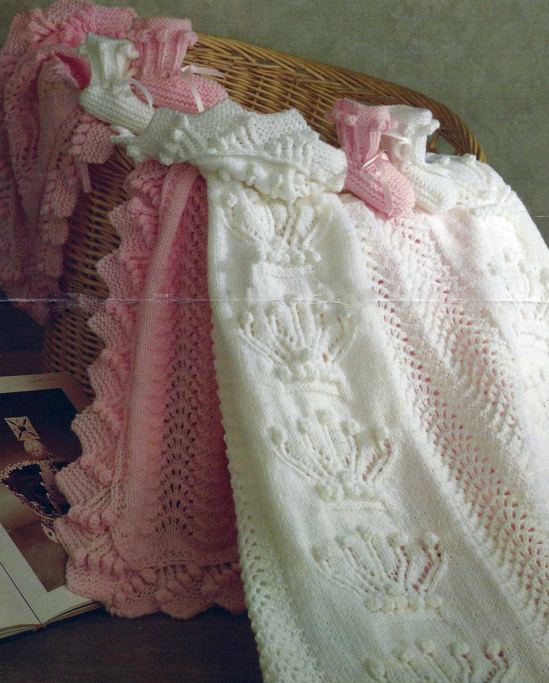 PDF Instant Digital Download Baby Shawl With Crown Design Knitting ...