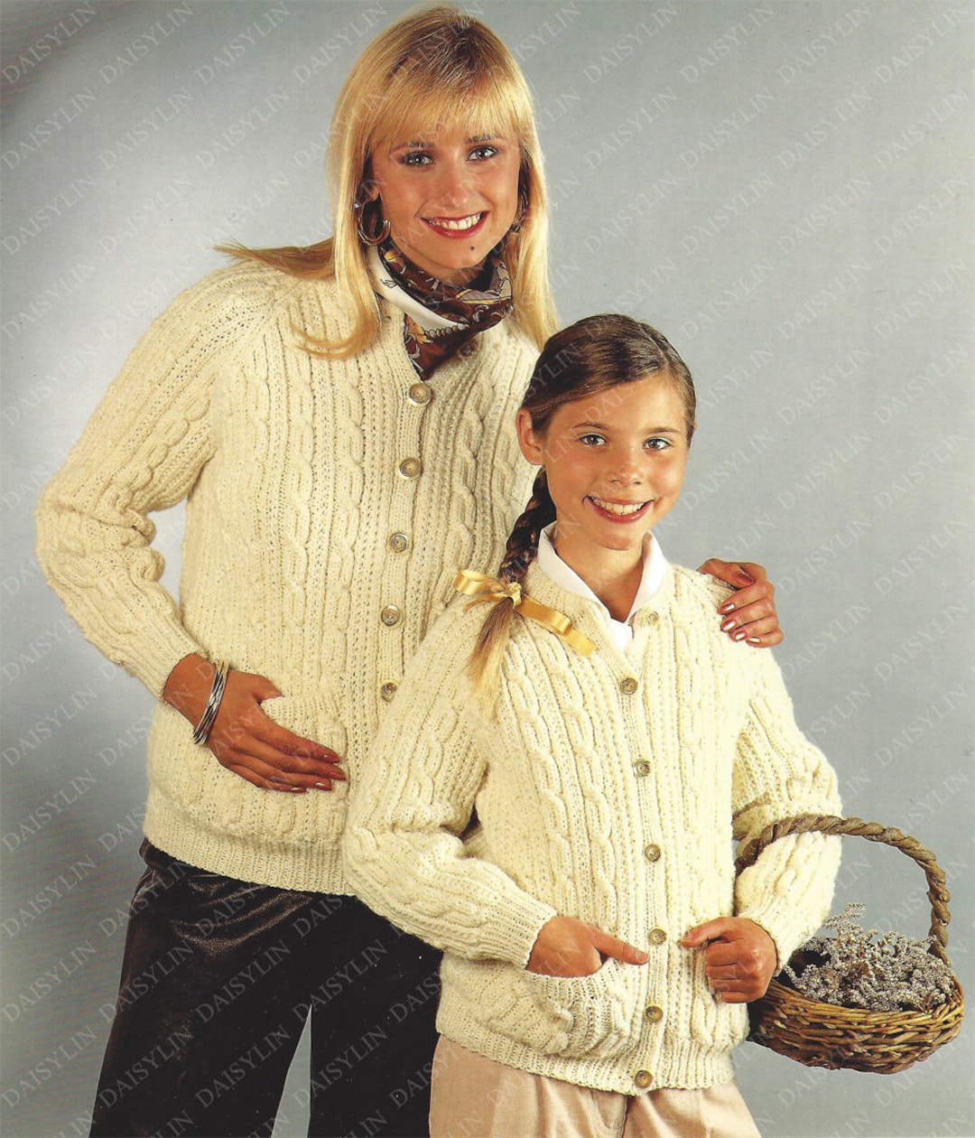 PDF Instant Digital Download Ladies Girls Aran Cardigans Knitting ...