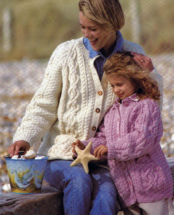 PDF Instant Digital Download Girls Ladies Men Aran Cardigans - Etsy UK