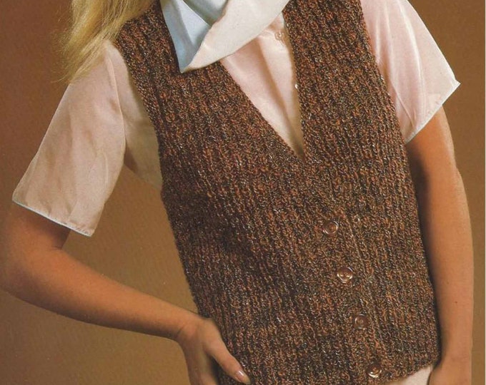 Easy Garter Stitch Vest - Etsy