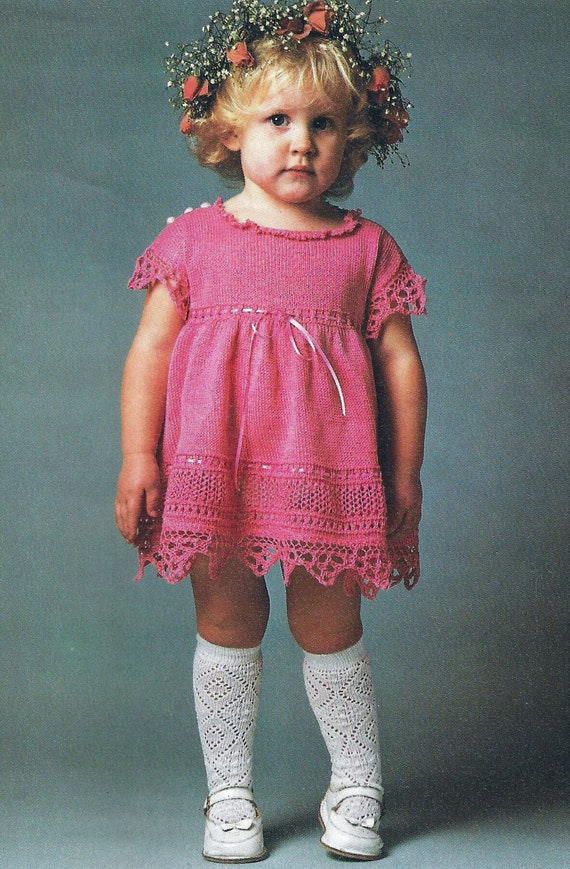 PDF Instant Digital Download Girls Shetland Lace Dress - Etsy