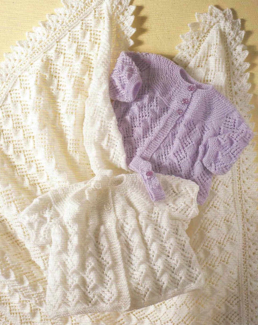 Instant PDF Digital Download Baby Double Knit 4 Ply Shawl Coats ...