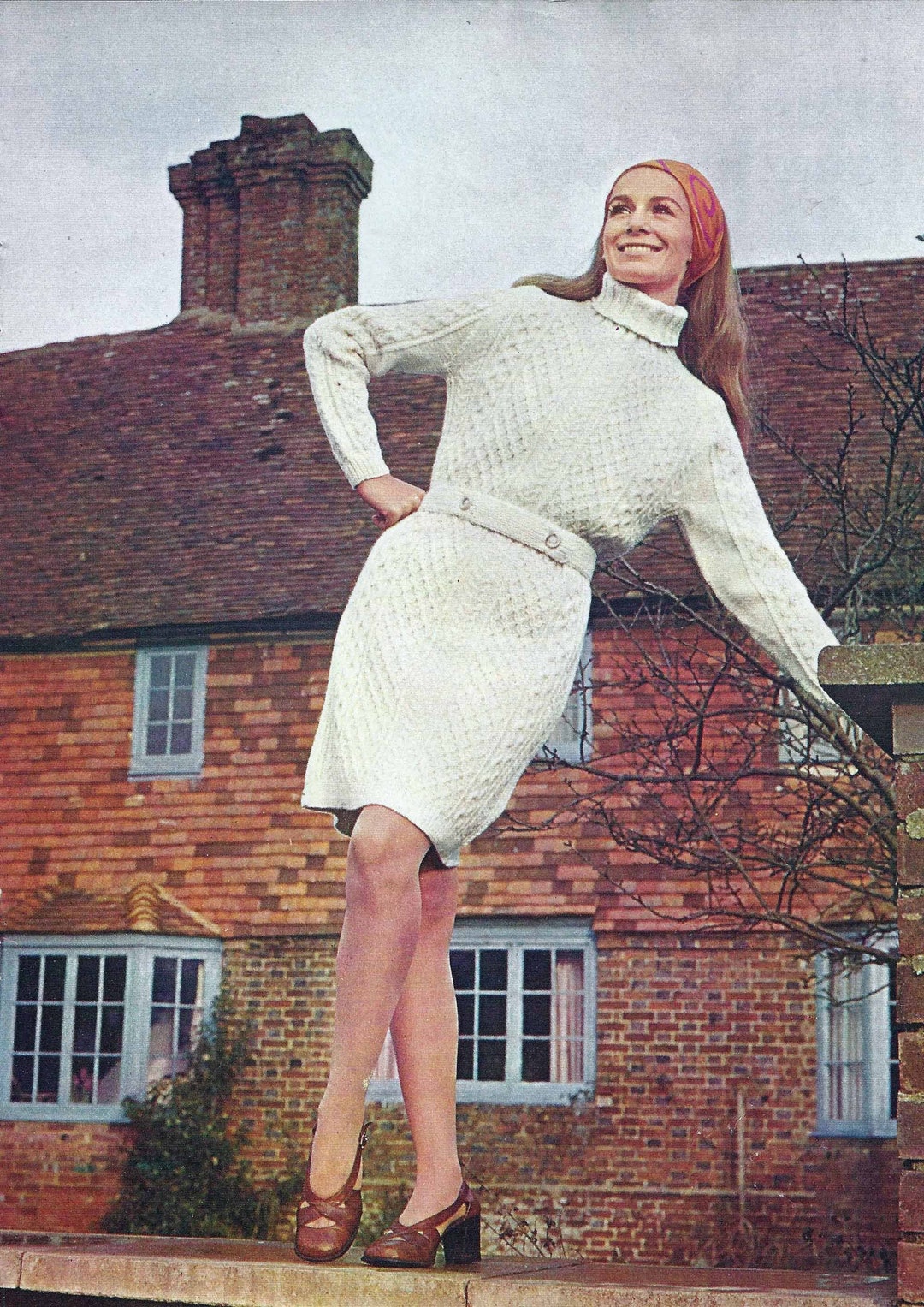 Instant PDF Digital Download Ladies Aran Style Dress Capstan Knitting ...