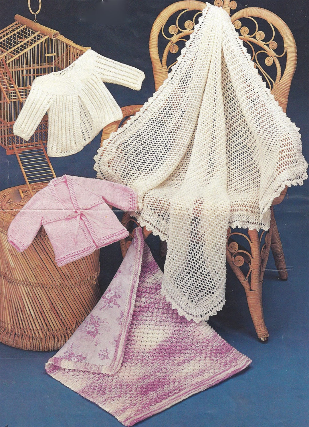 PDF Instant Digital Download Baby Matinee Coats Shawl & Pram Rug ...