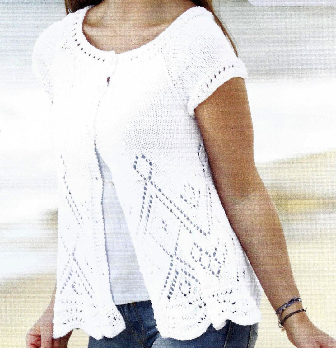 PDF Instant Digital Download Ladies Swing Cardigan Knitting Pattern ...