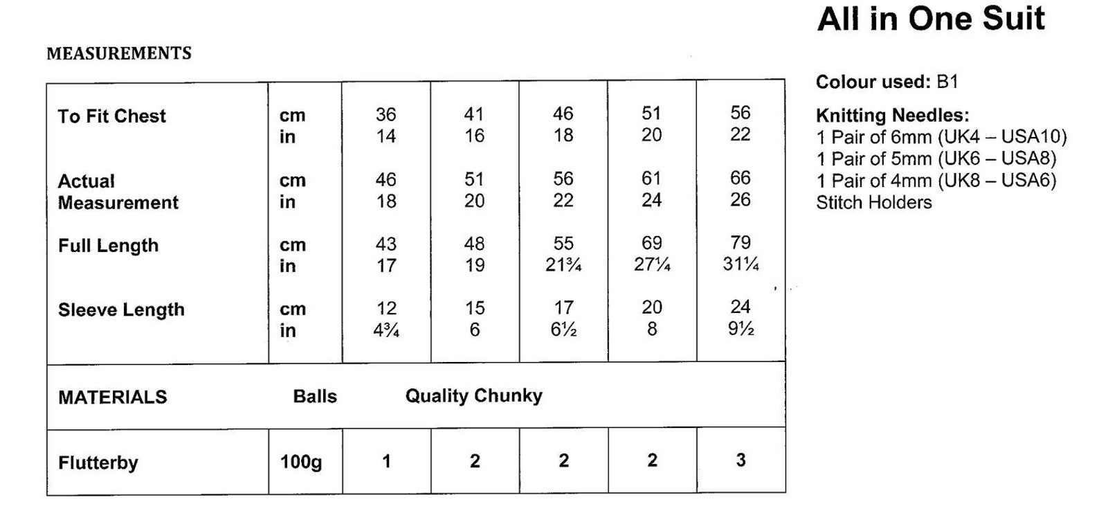 Instant PDF Digital Download Baby Child Easy Knit All in One - Etsy UK