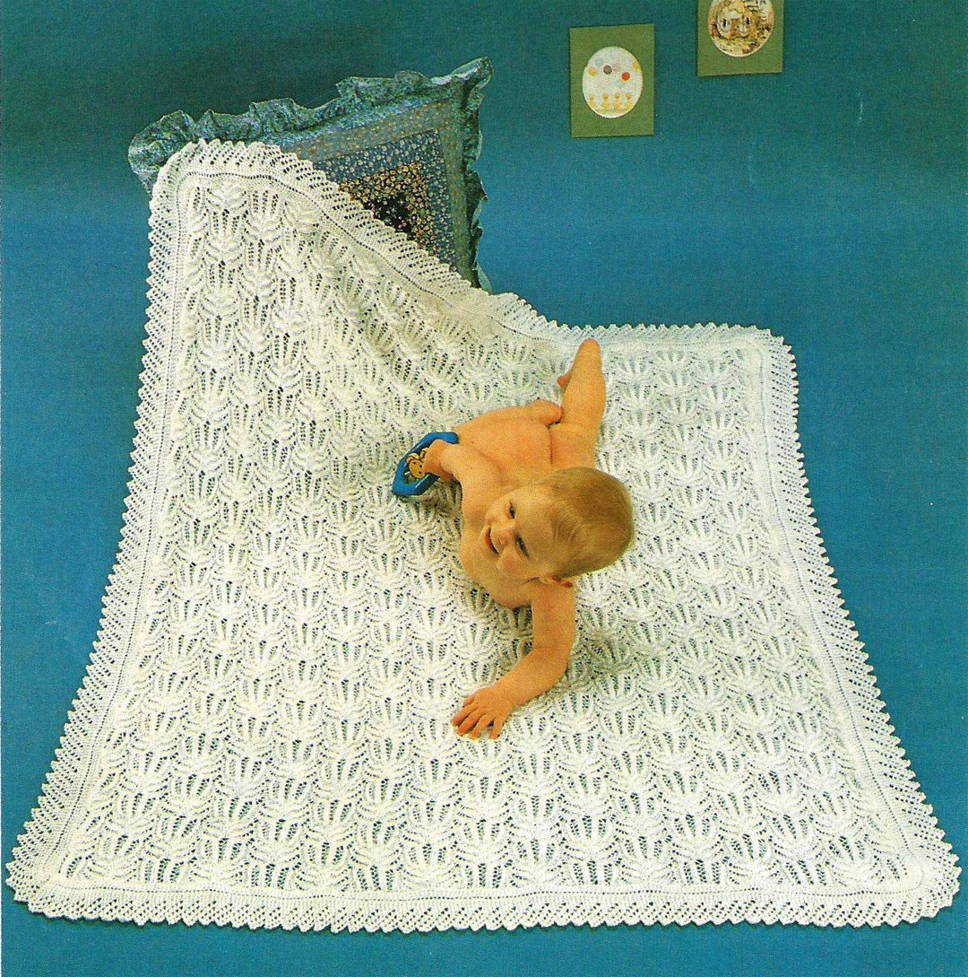 PDF Instant Digital Download Baby 4 Ply Shawl Knitting Pattern (2677 ...