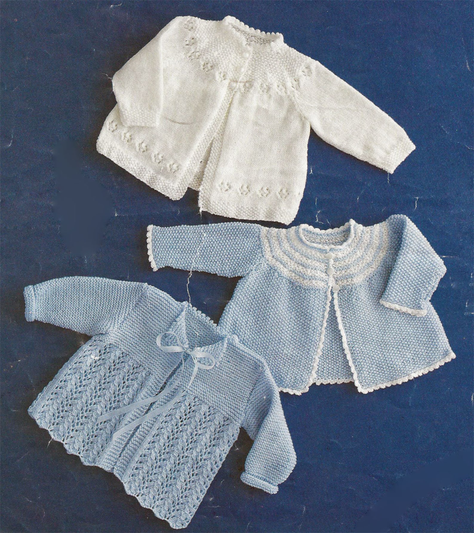 PDF Instant Digital Download Baby 4 Ply Matinee Coats Knitting Pattern ...