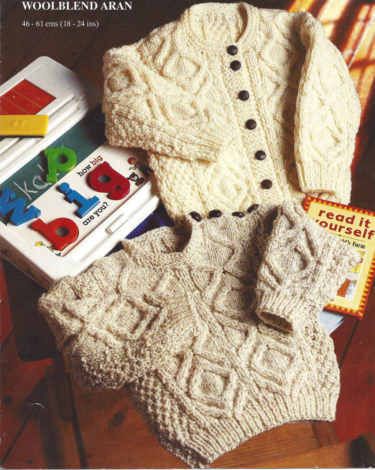 PDF Instant Digital Download Baby Aran Sweater & Cardigan Knitting ...