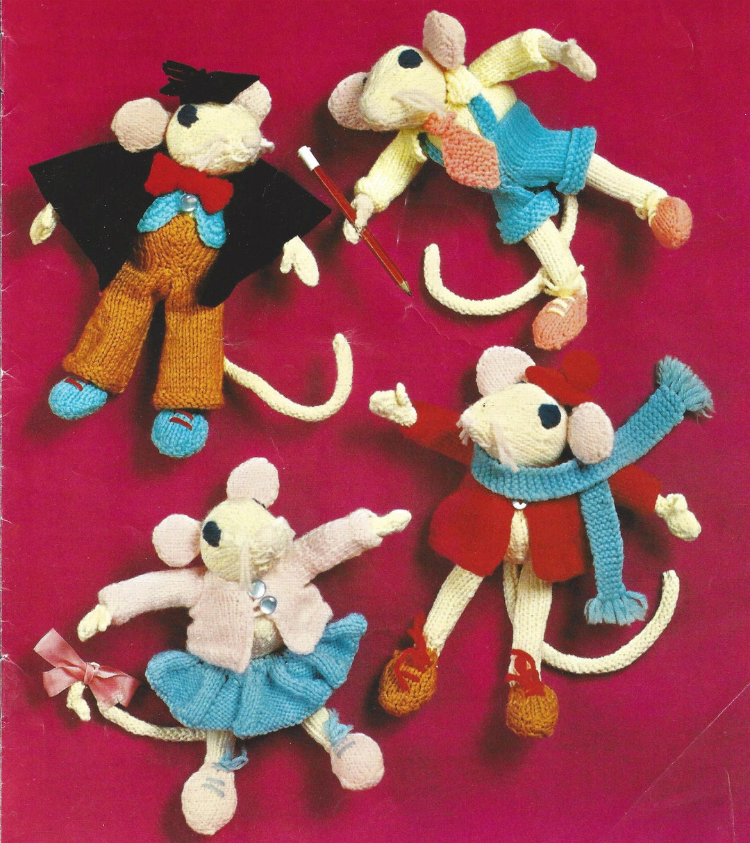 PDF Instant Digital Download 4 Mice Mouse Knitting Pattern - Etsy UK