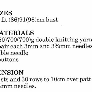 PDF Instant Digital Download Ladies Classic Longline Aran Trinity ...