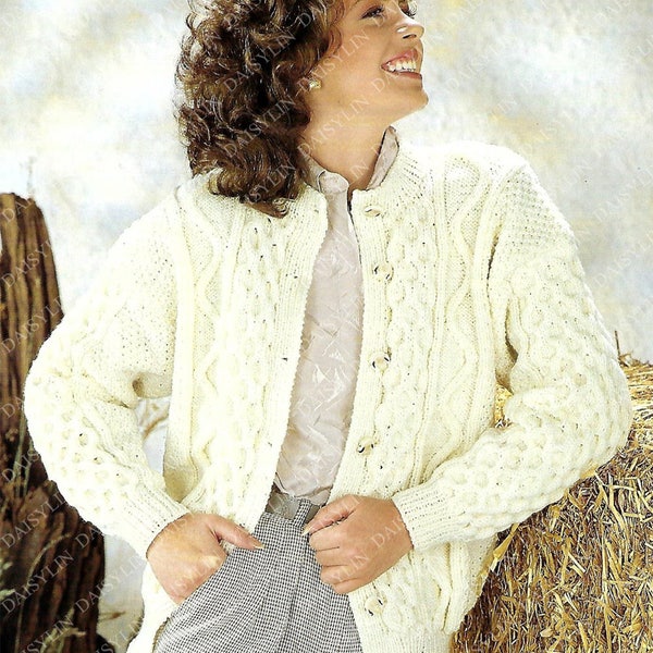 Aran Cardigan - Etsy