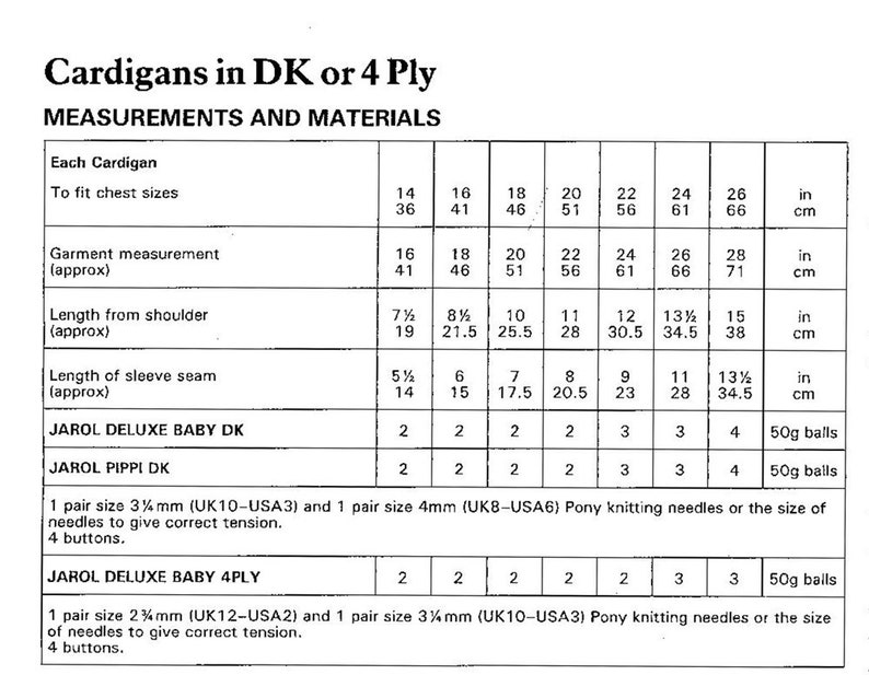 PDF Instant Digital Download 3 Baby Cardigans Double Knit 4 Ply ...