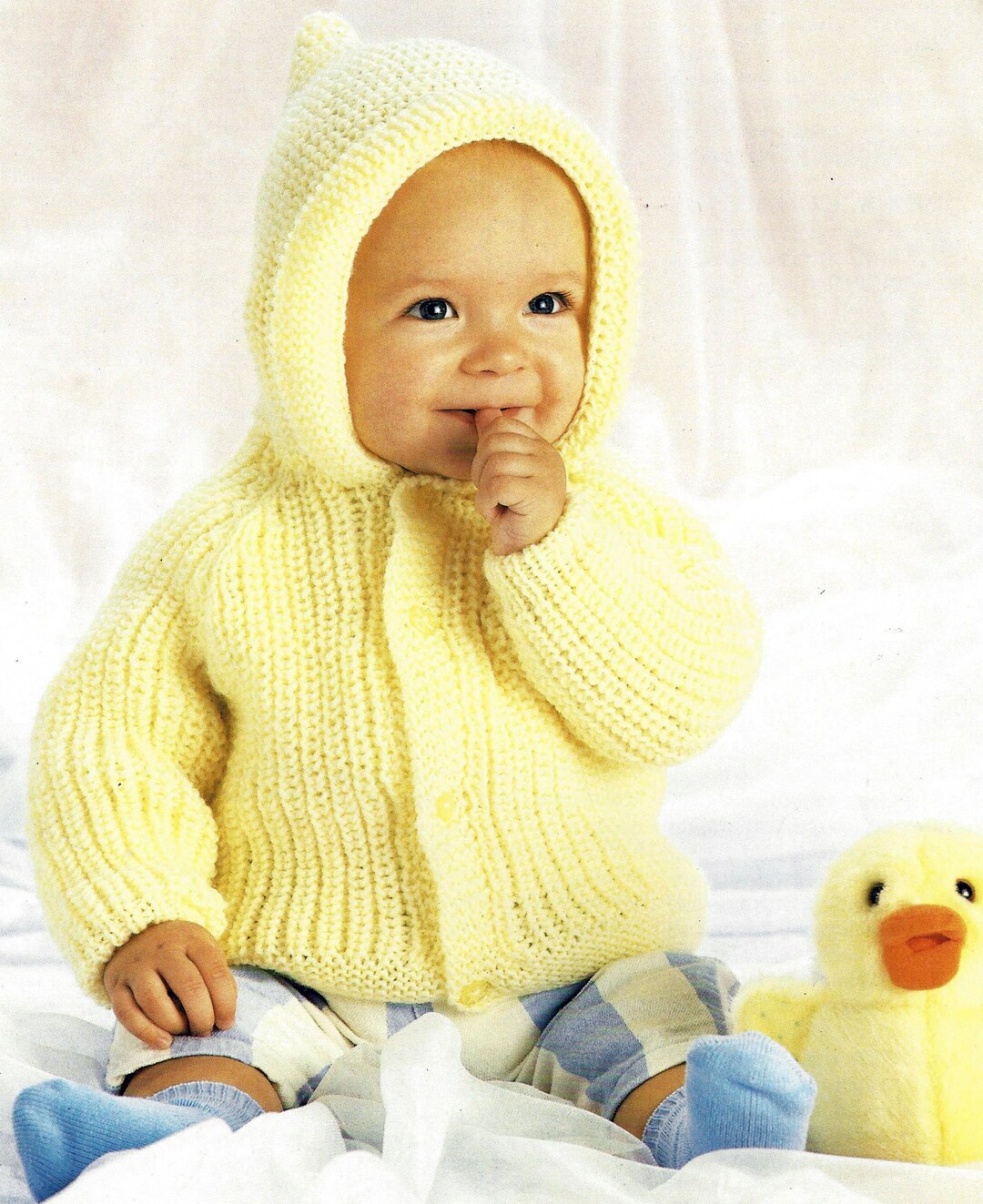 PDF Instant Digital Download Baby Raglan Jacket Knitting Pattern 18 to ...