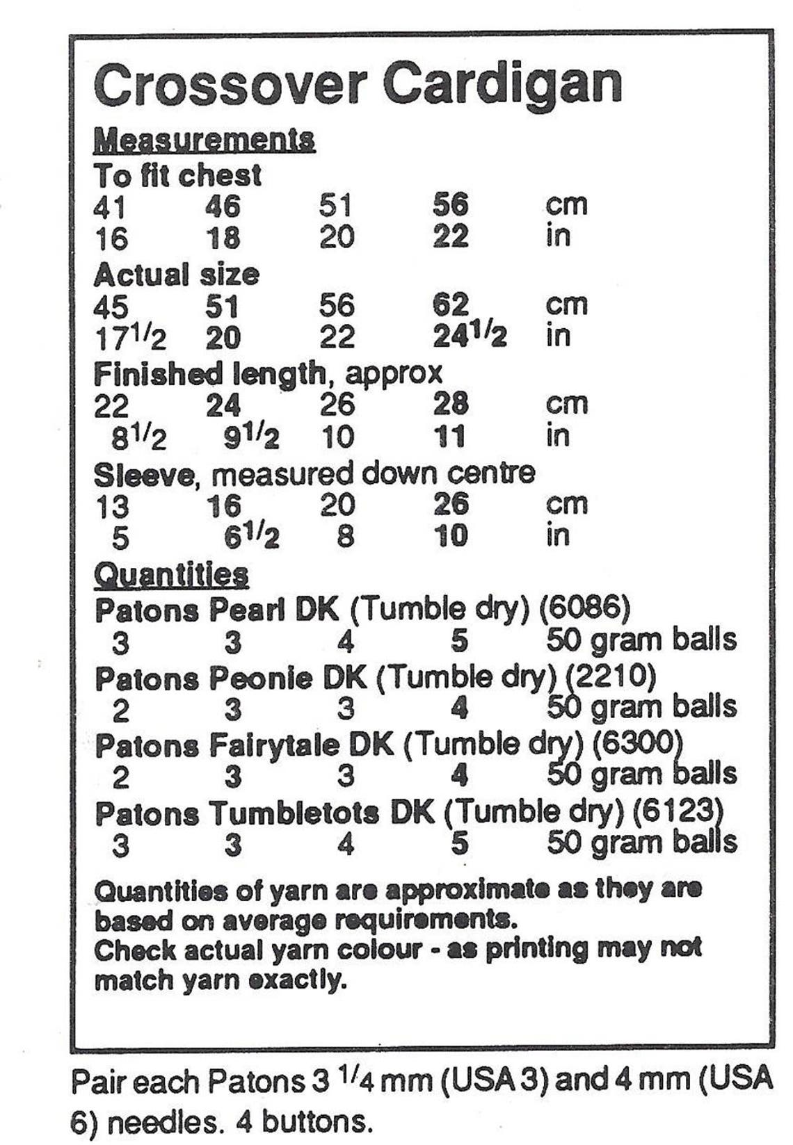 PDF Instant Download Baby Crossover Cardigan Knitting Pattern | Etsy UK