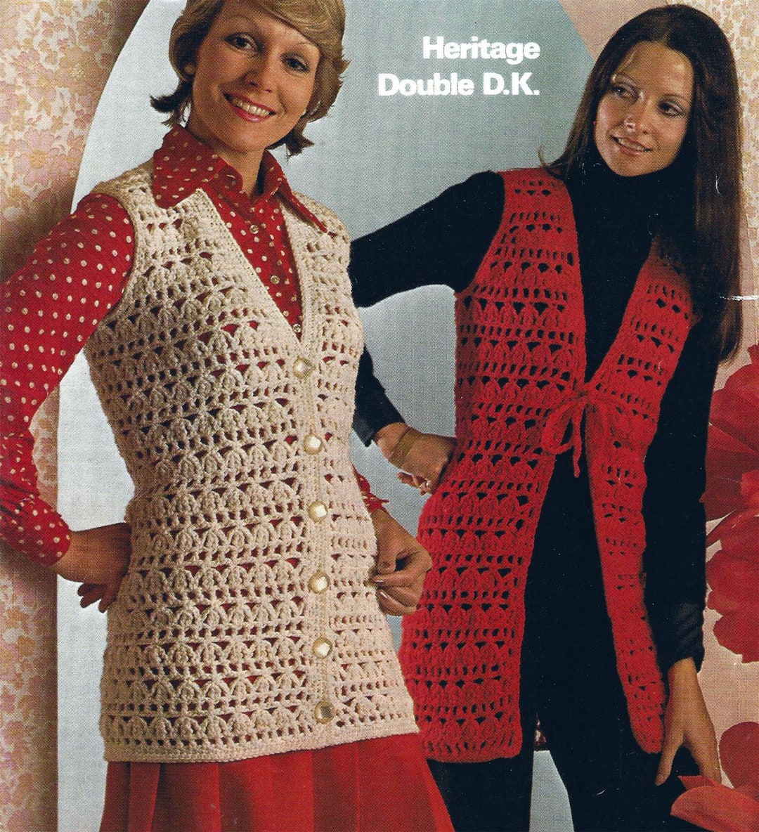 PDF Instant Download Ladies Crochet Sleeveless Jackets Pattern 32/38 ...