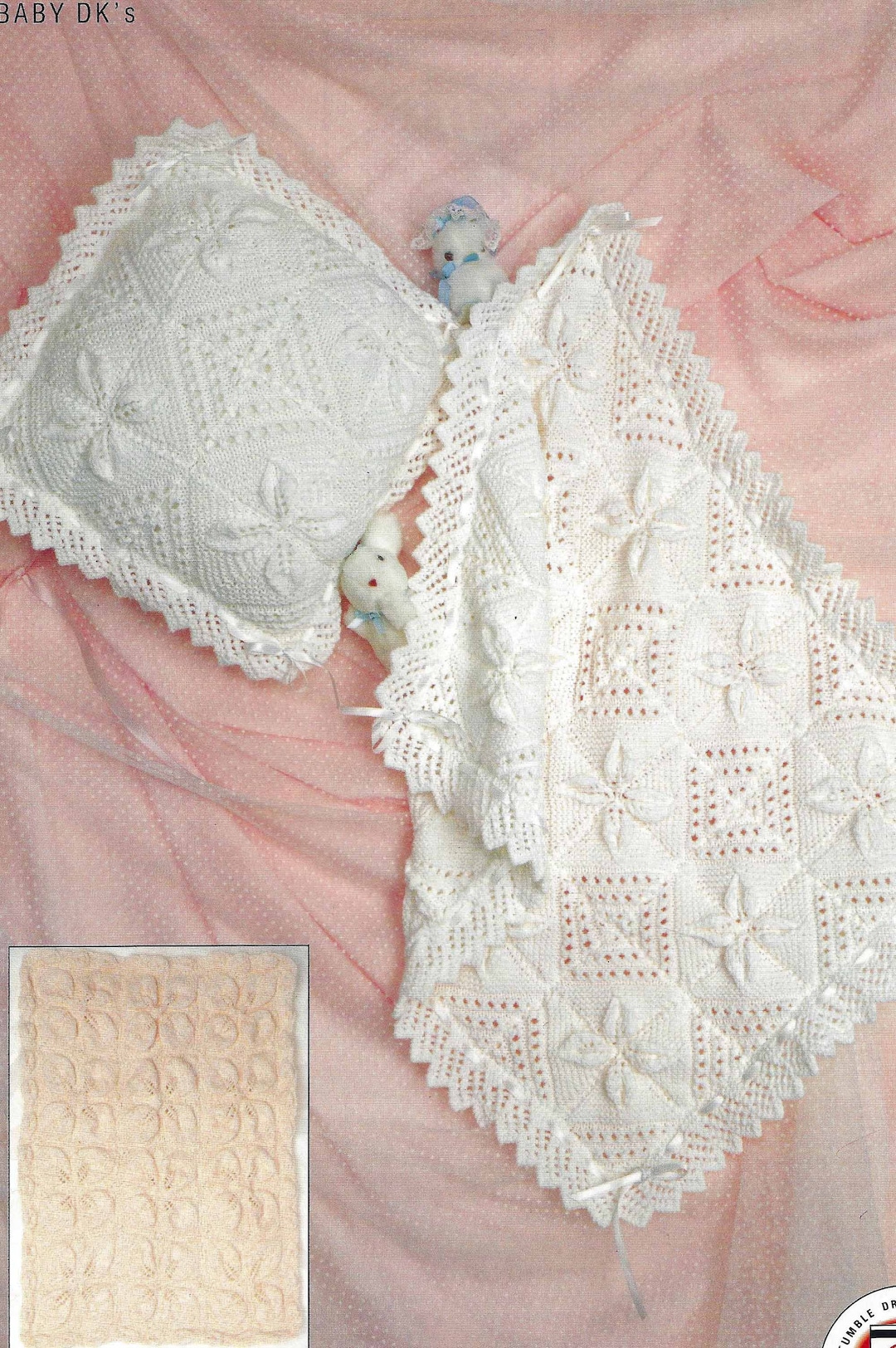 PDF Instant Digital Download Baby Pram Cover & Cushion Knitting Pattern ...