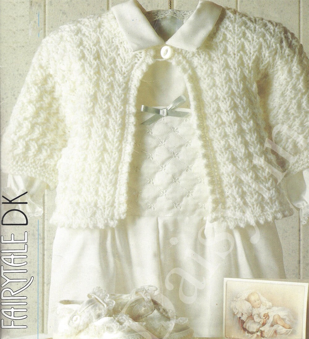 PDF Instant Digital Download Baby, Matinee Coat Knitting Pattern 16 to ...