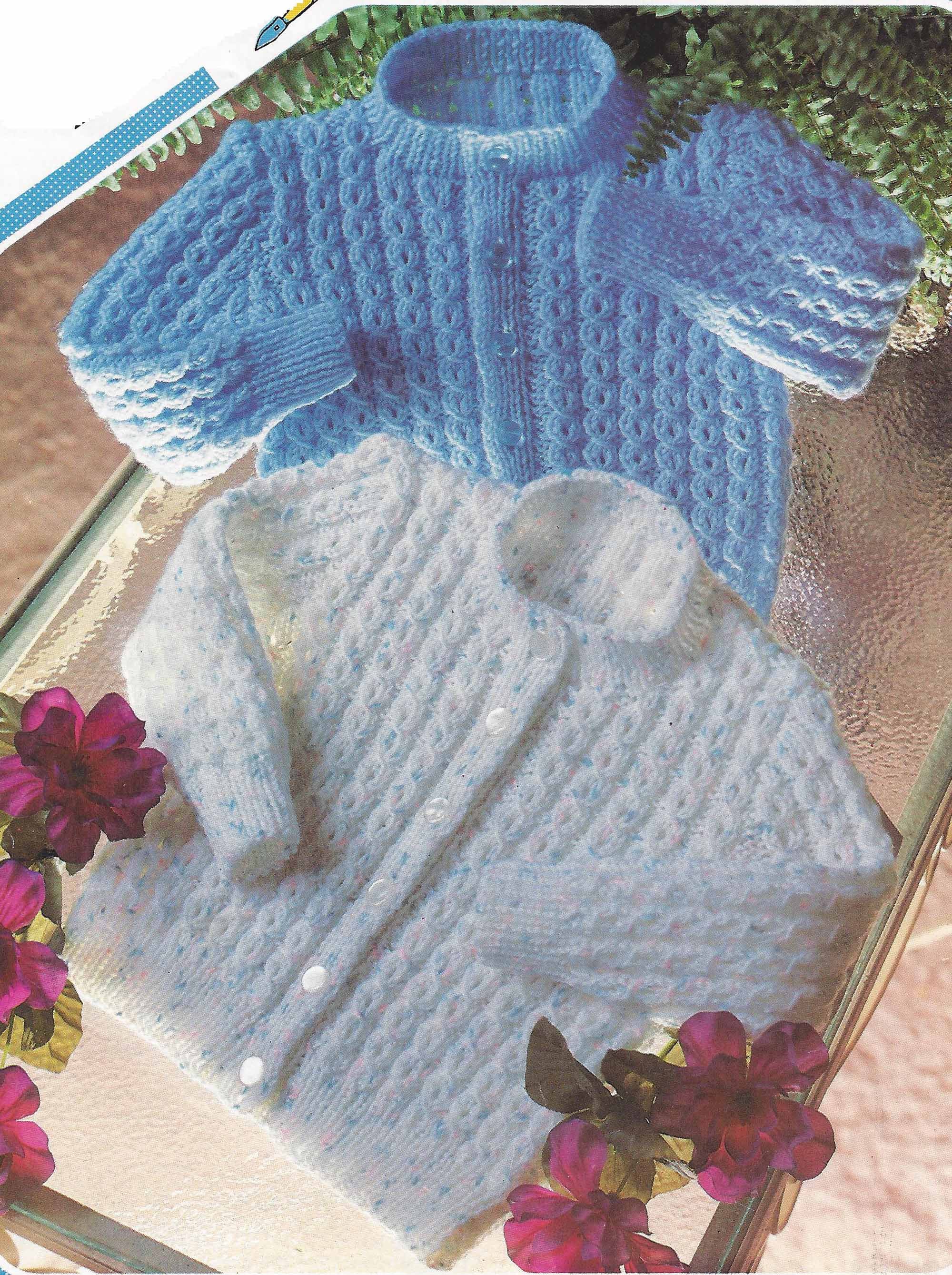 PDF Instant Digital Download Baby Childs Cardigan Double Knit Knitting ...