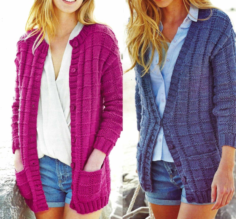 PDF Instant Digital Download Ladies Chunky Easy Knit Larger | Etsy