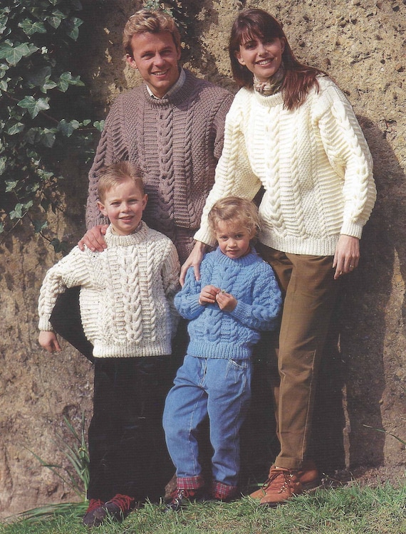 Instant Digital Download PDF Family Knitting Pattern 24 to 44 - Etsy