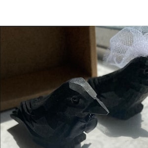 Raven Crow Black Birds Cake Topper Bride & Groom Wedding Engagement ...