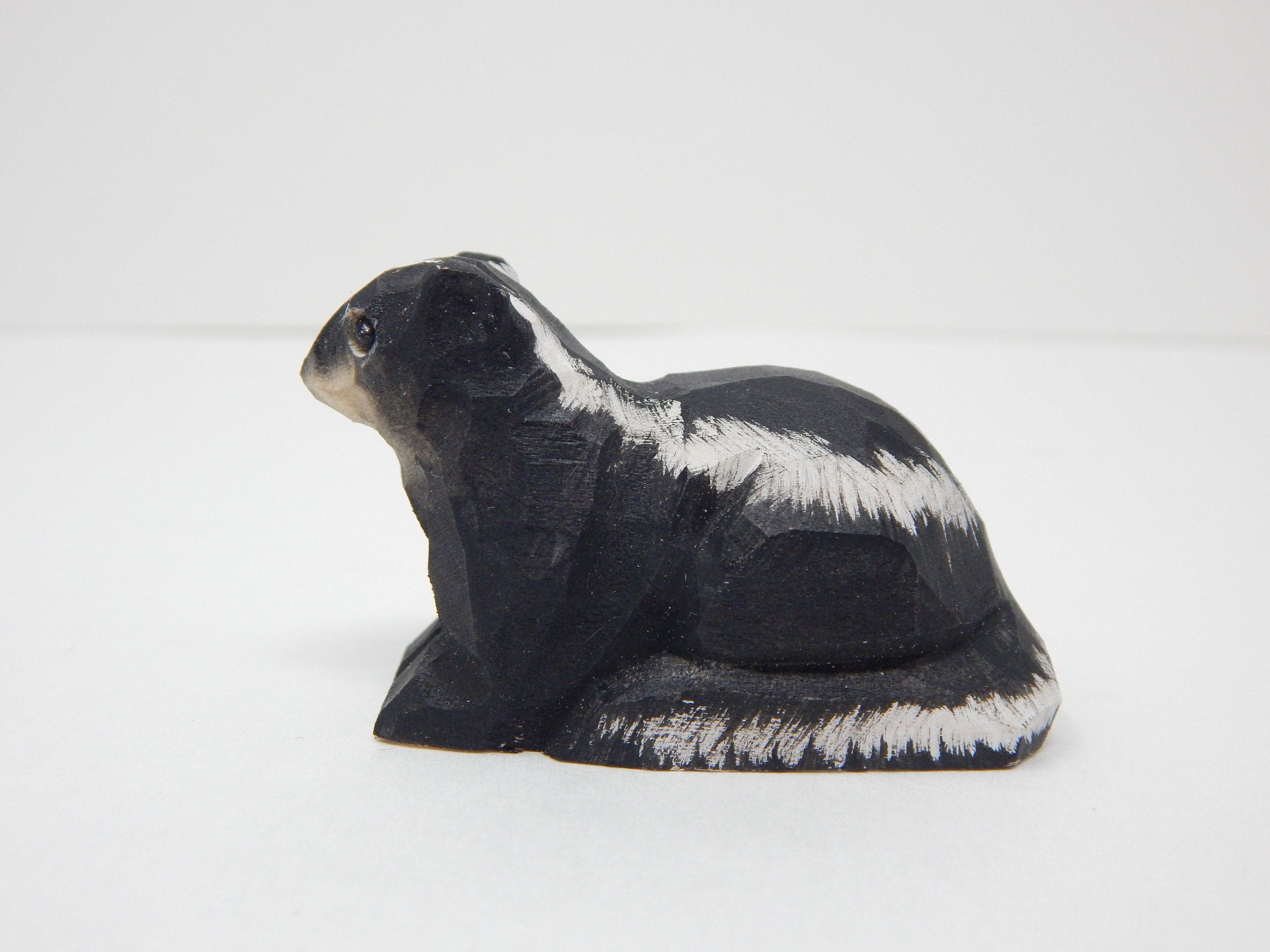 Skunk Figurine Statue Garden Decoration Miniature Wood Forest - Etsy