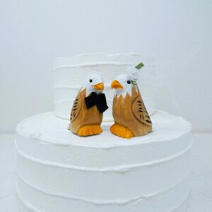 Bald Eagle Bird Cake Topper Bride & Groom Love Wedding Engagement ...