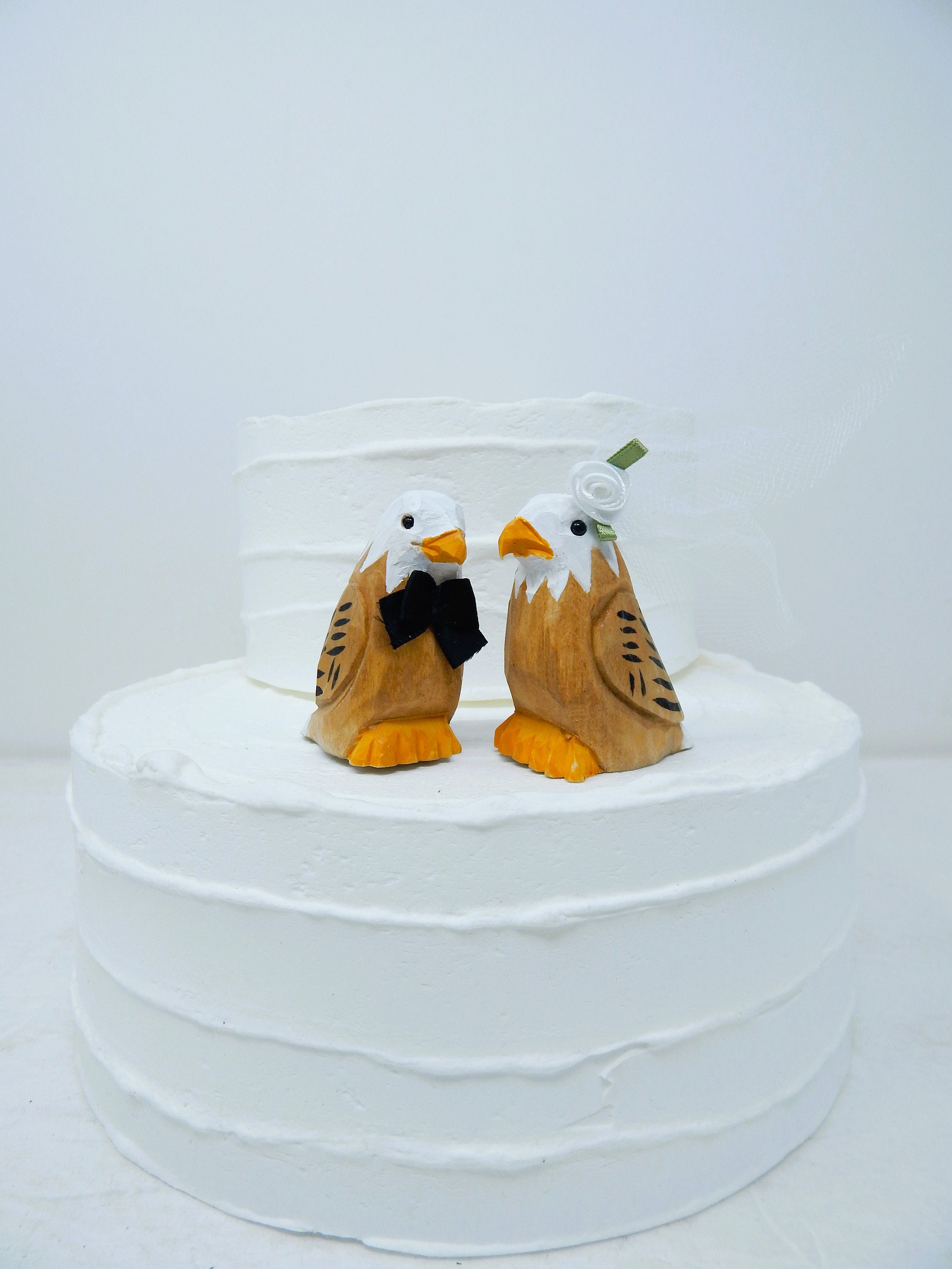 Bald Eagle Bird Cake Topper Bride & Groom Love Wedding Engagement ...