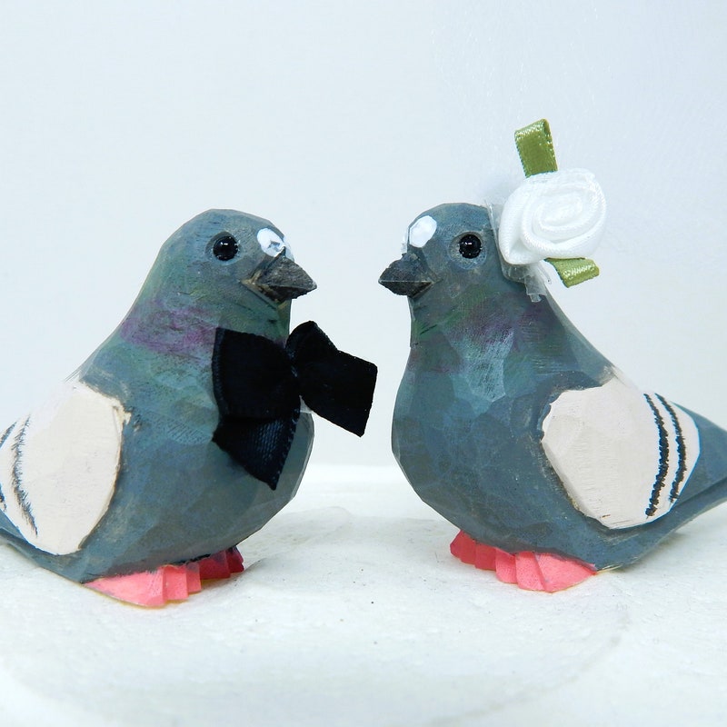 Bird Cake Toppers Pigeon - Etsy