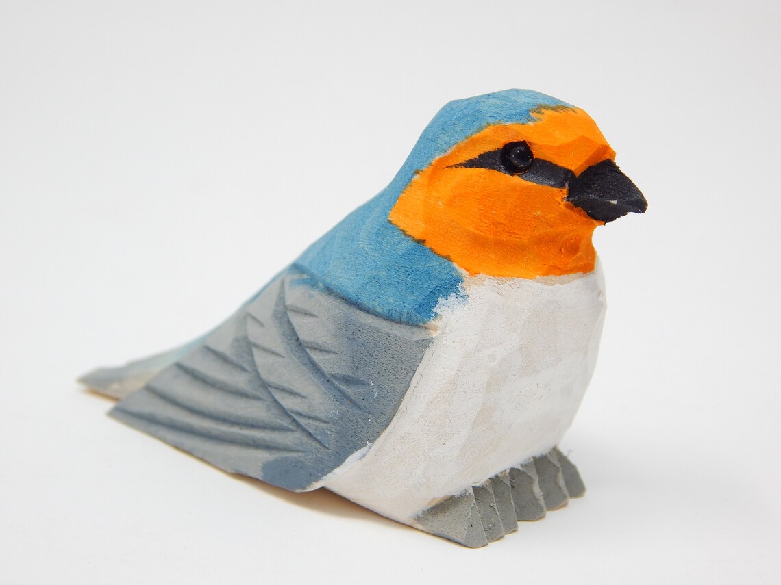 Barn Swallow Bird Figurine Home Decoration Art Statue Blue - Etsy