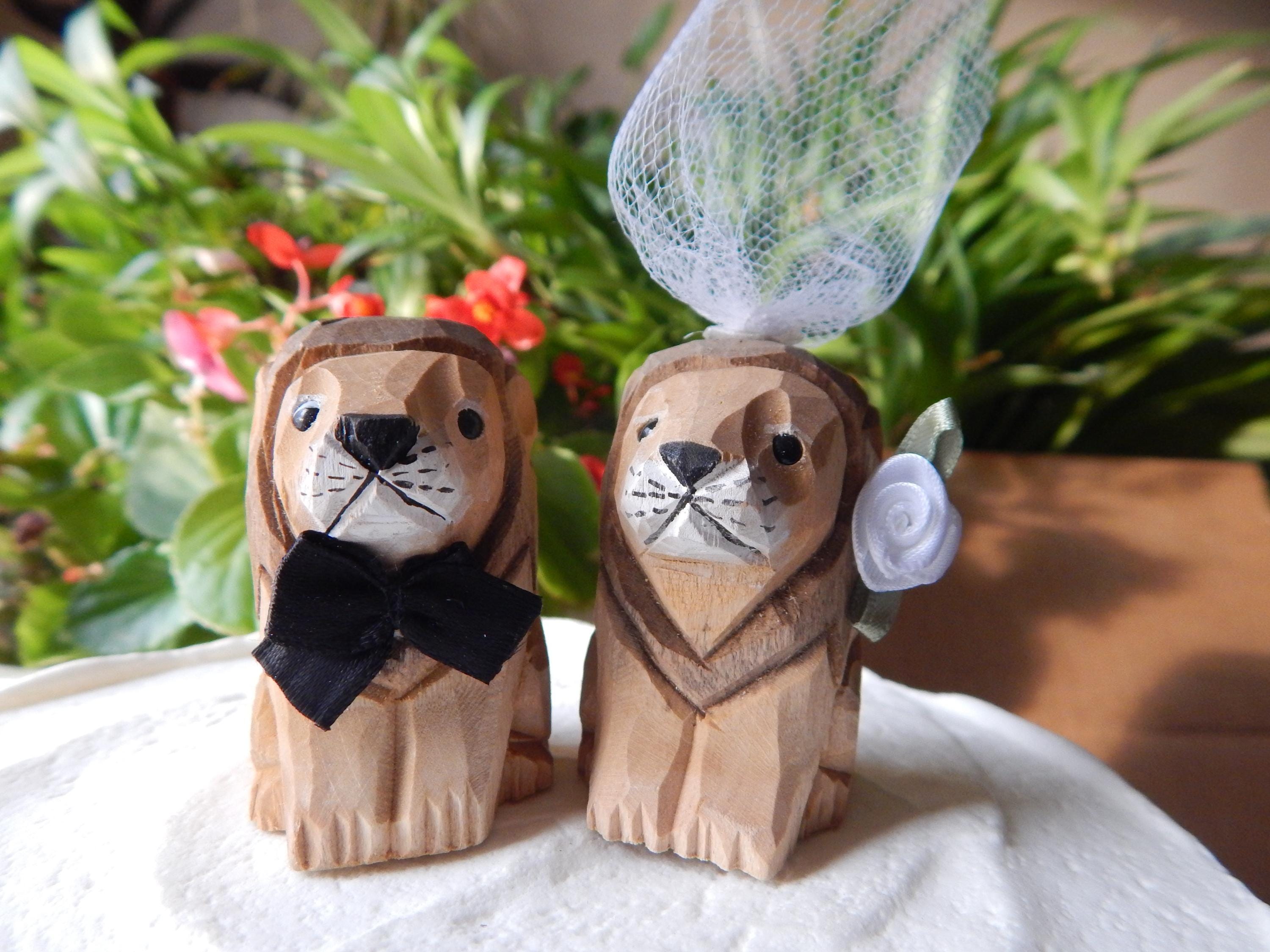 Lion & Lioness Wedding Cake Topper Love Bride Groom Engagement ...
