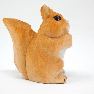 Squirrel Figurine Garden Statue Home Decoration Miniature Wood Forest ...