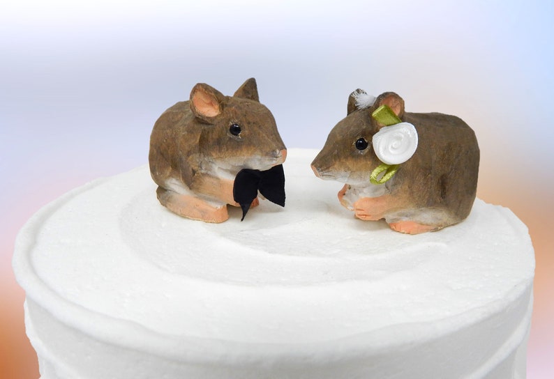 Mouse Cake Topper Bride & Groom Love Wedding Engagement - Etsy