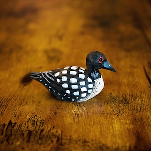 Common Loon Wooden Figurine | Hand Carved Duck Bird Sculpture - Etsy