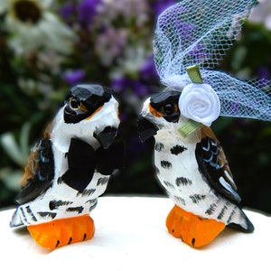 Falcon Hawk Love Bird Cake Topper Bride & Groom Wedding Engagement ...