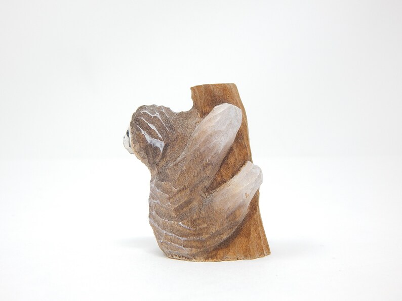 Sloth Figurine Statue Decor Small Animal Sculpture Art Wood - Etsy