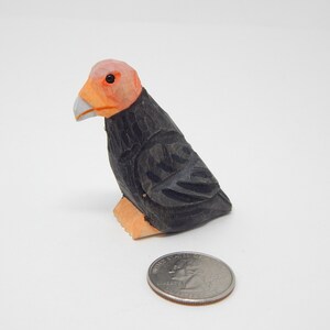 Condor Figurine Statue Vulture California Bird Miniature Wood Art Small ...