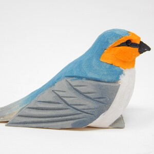 Barn Swallow Bird Figurine Home Decoration Art Statue Blue Miniature ...