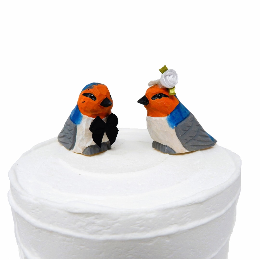 Barn Swallow Love Bird Cake Topper Bride & Groom Wedding Engagement ...