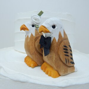 Bald Eagle Bird Cake Topper Bride & Groom Love Wedding Engagement ...