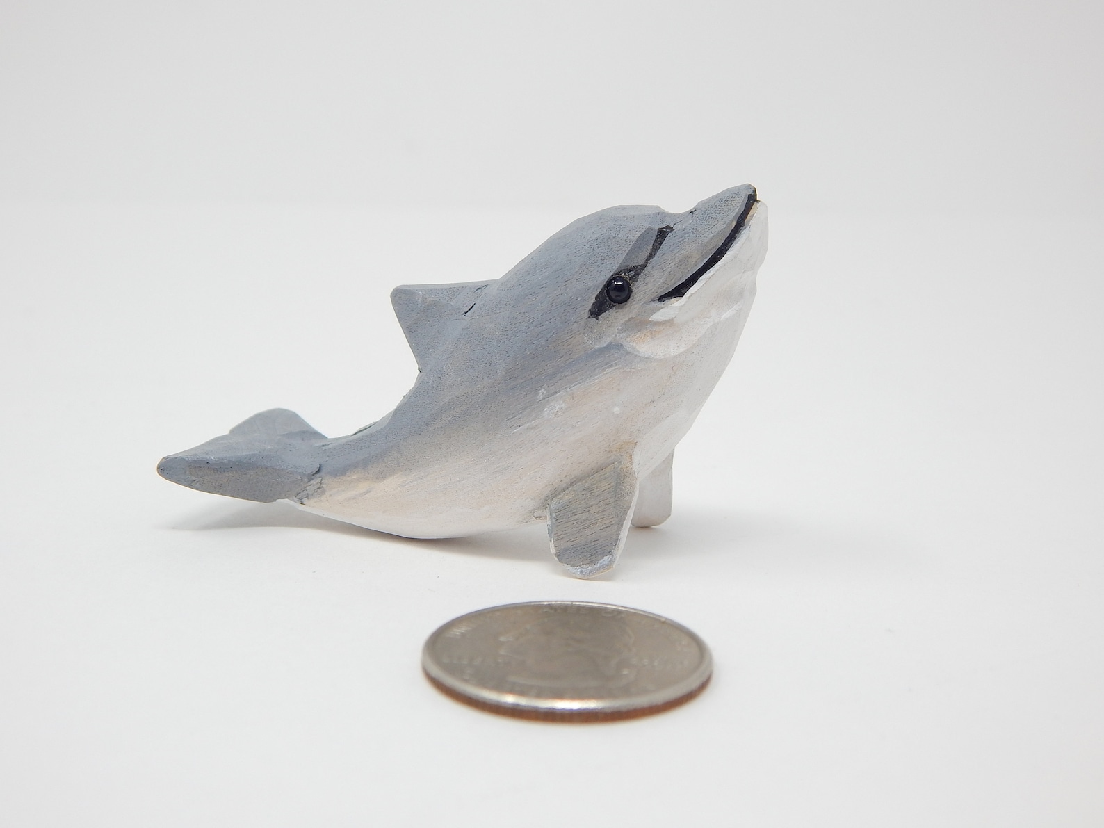 Dolphin Figurine Statue Miniature Common Bottlenose Gray Sea | Etsy