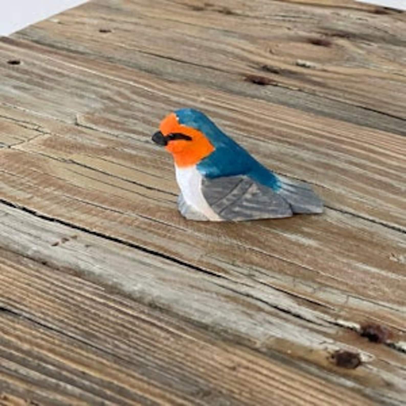 Barn Swallow Bird Figurine Home Decoration Art Statue Blue Miniature ...