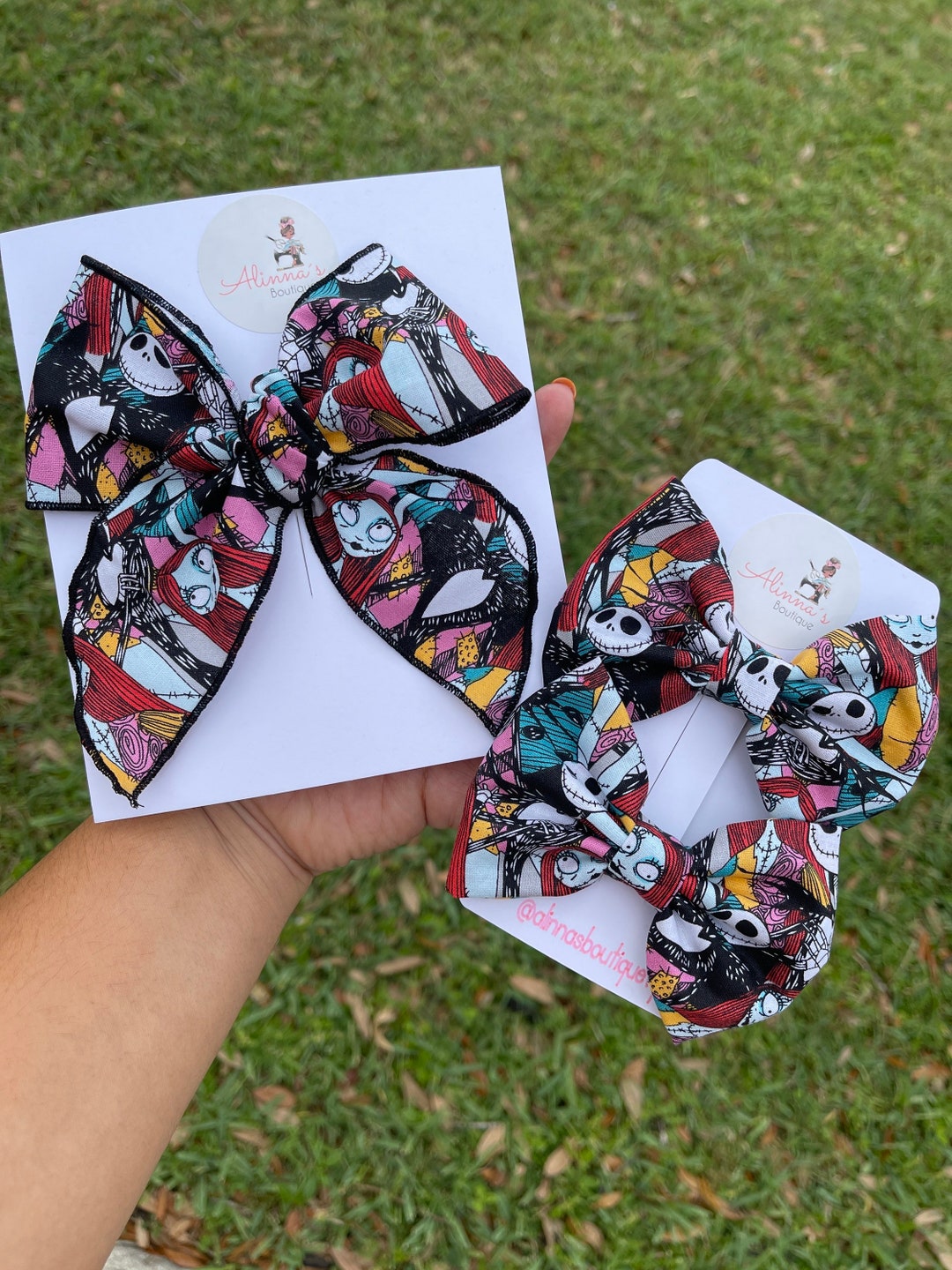 Sally Inspired Bows Halloween Bows Jack and Sally Bows - Etsy