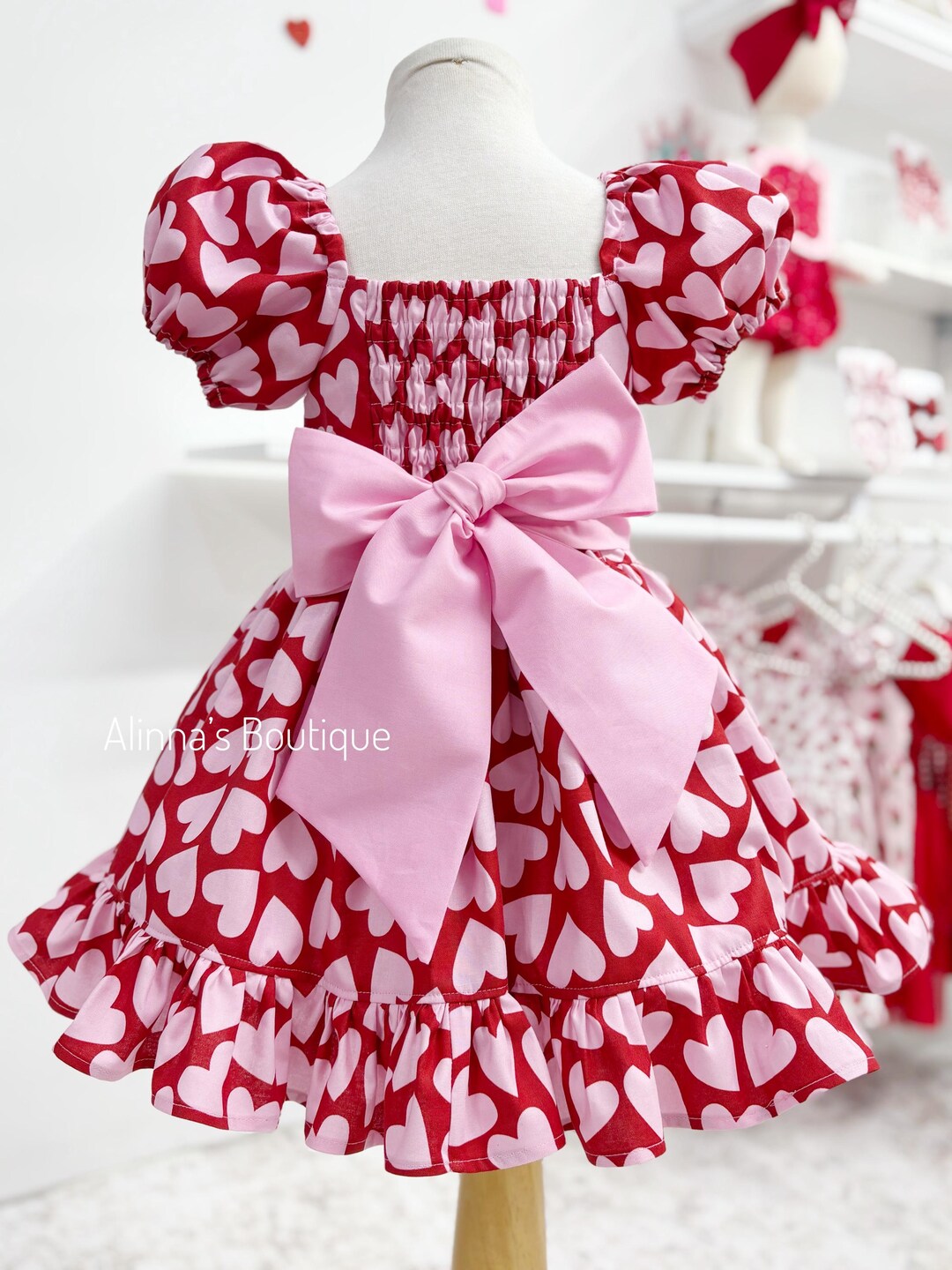 Valentine Heart Dress for Girls |toddler Girl Valentines Outfit ...