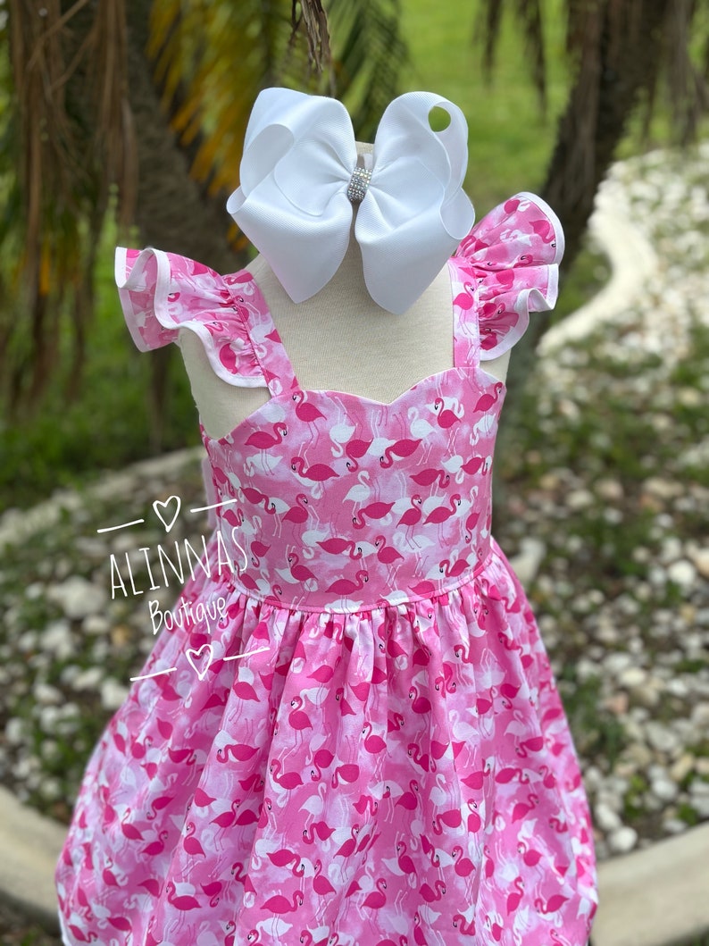 Flamingo Dress for Girl, Flamingos Dress, Summer Dress for Toddlers, My ...