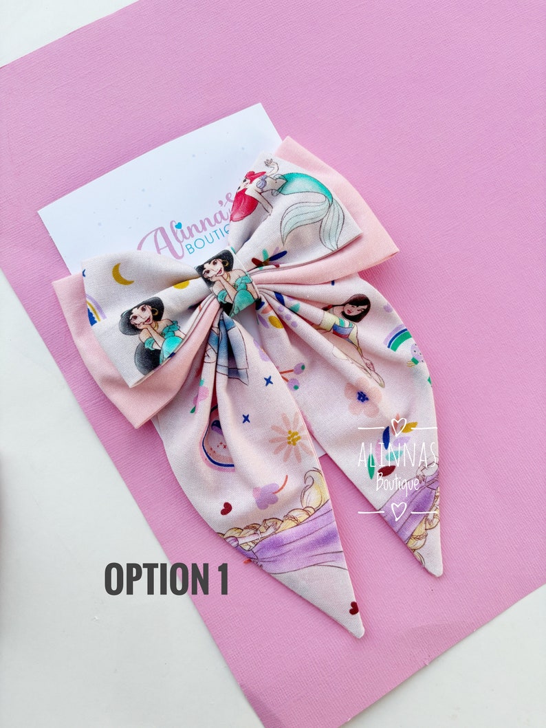 Princess Inspired Hair Bows, Princess Coquette Bows for Birthday Party ...