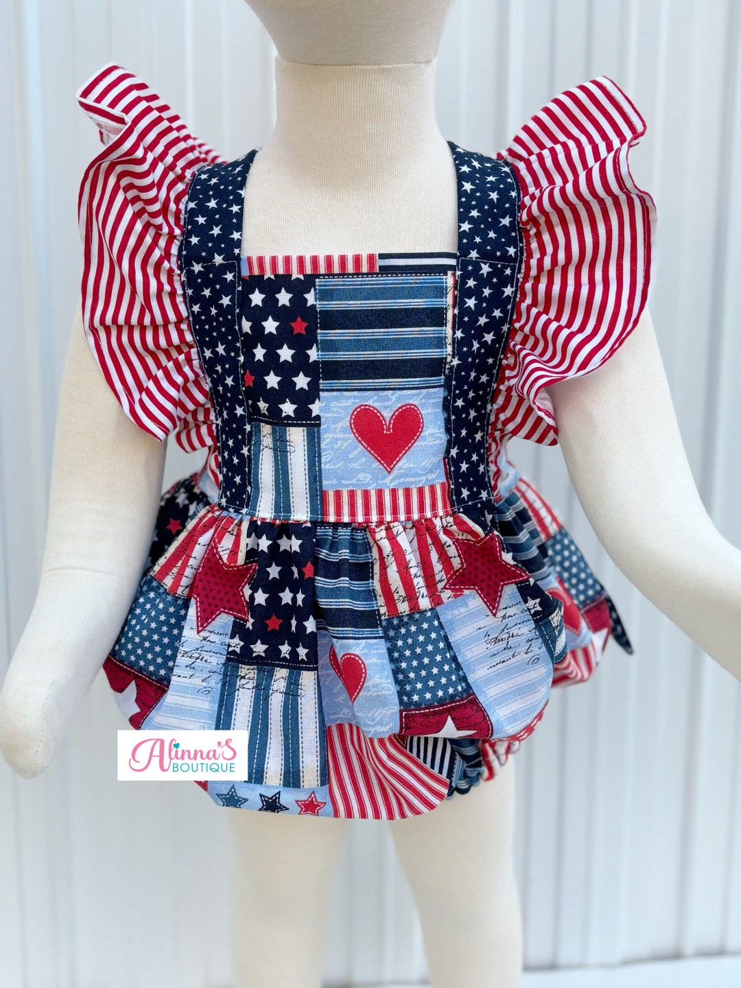 4th of July Baby Romper, USA Baby Romper, Memorial Day Baby Outfit ...