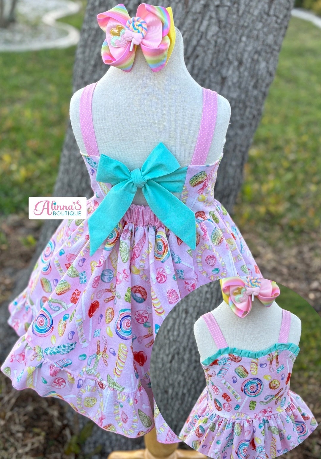 Candy Dress for Girl, Sweet Birthday Dress, Lollipop Girl Dress, Candy ...